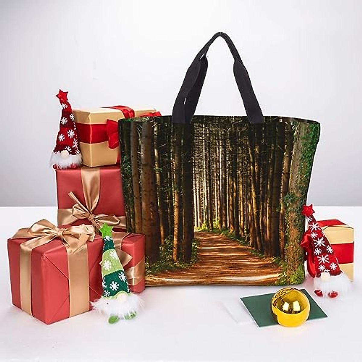 VACSAX Tote Bag for Women Reusable Shopping Bags tree natural environment Print Shoulder Handbag Aesthetic Totes for Grocery