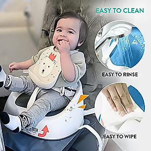 Prince Lionheart Squish Booster Seat, Berry Blue, 3-Point Harness and Dual-Strap System, Easy to Wipe Clean, and Lightweight