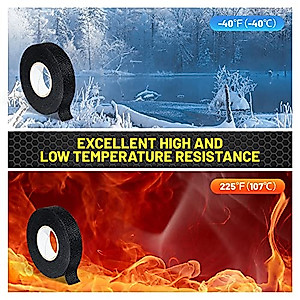 Oyviny Wire Harness Cloth Tape 3/4-Inch by 50-Foot (2 Rolls), Self-Adhesive Fabric Tape for Automotive Engine and Electrical Wiring Harness Noise Damping, High Temp Wire Loom Tape