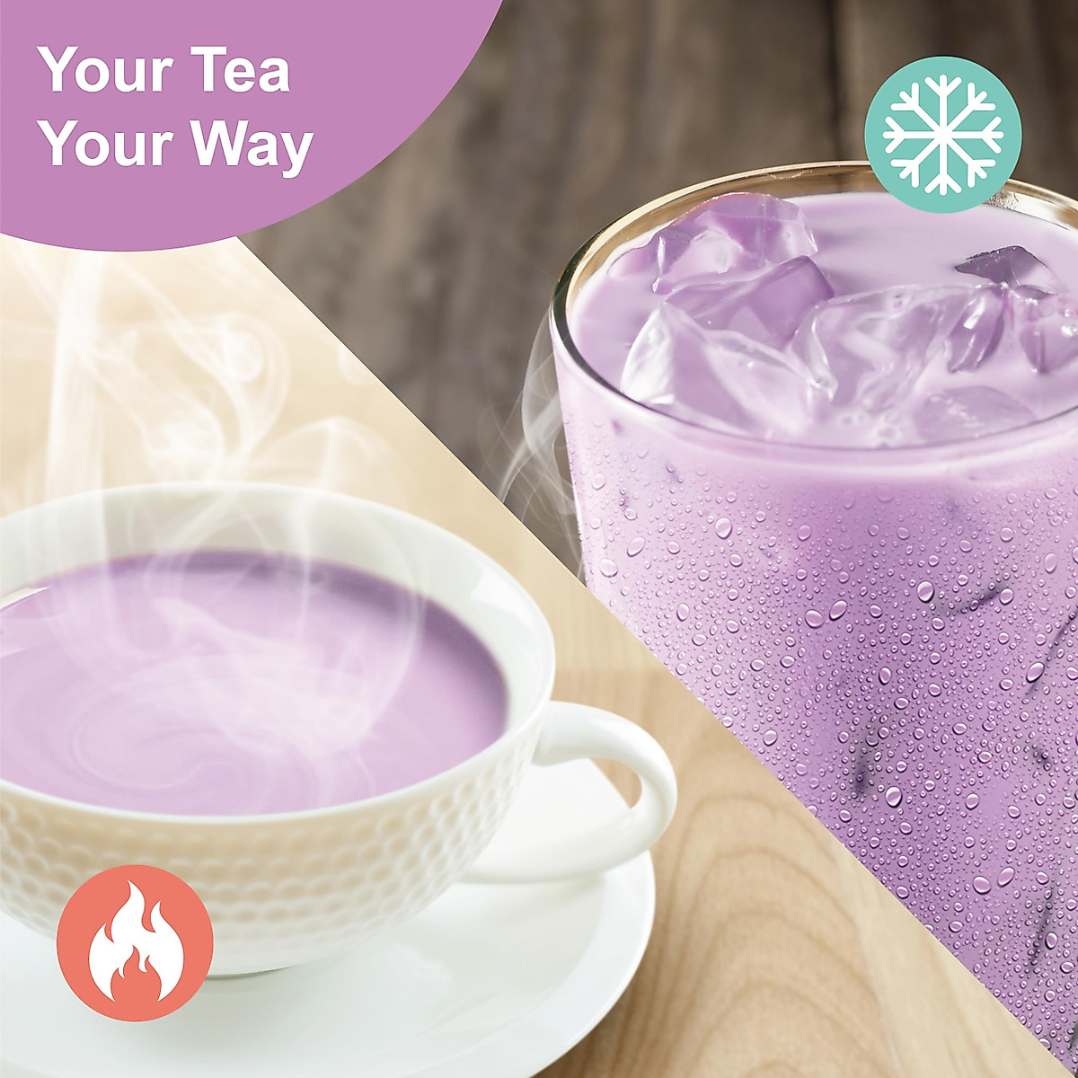 Taro Milk Tea 2.2 Lb (1 Count), Powdered Instant Milk Tea Drink Mix, Serve Hot or Cold, Makes Blended Frappe Drinks