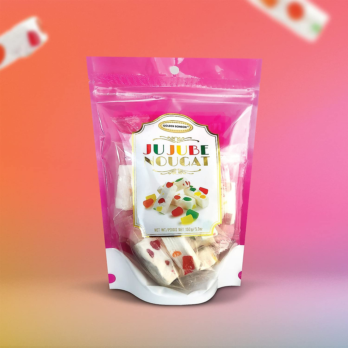 Jujube Nougat Italian Chewy Candy Pouch 6oz