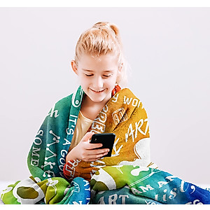 Muxuten Gifts for Artists - Artist Gifts Blanket 60"X50" - Art Teacher Gifts - Gifts for Artists Women - Art Gifts for Girls - Gifts for Painters - Drawing Gift, Birthday Gift for Art Lovers Teen Kids