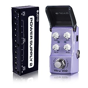 JOYO JF-322 Auto Wah Wow Wah Mini Pedal Bundle with JP-06 Noise Blocker Pedal Power Supply