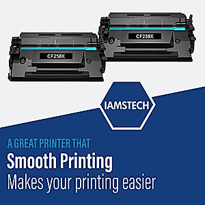 iamstech 58X CF258X with Chip Compatible 2 Pack Toner Cartridge Replacement for HP 58X CF258X 58A CF258A MFP M428fdw M428fdn M428dw Pro M404n M404dn M404dw M404 M428 Printer Black