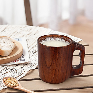 Handmade Wooden Mug for Men Women 12 oz Coffee Mug Man Gift Small Wood Cup Tankard Barrel Mug Wooden Beer Mug Outdoor Tea Drinking Cup Cool Viking Mug Male Coffee Mug