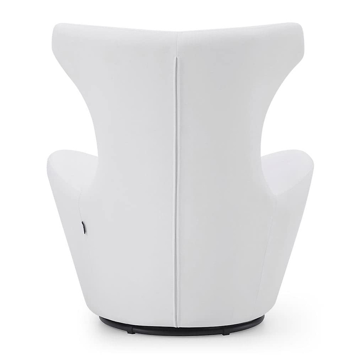 ZURI Wedge Modern Swivel Occasional Chair - White