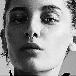 YOVORO 18Pcs 18G Stainless Steel Septum Piercing Nose Rings Hoop Cartilage Tragus Body Piercing Jewelry