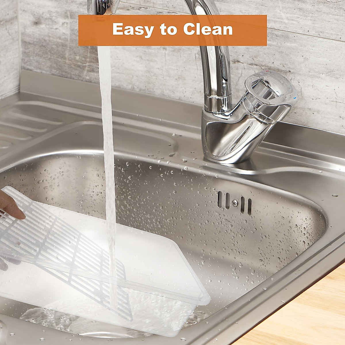 YAYODS 6 Pack Food Storage Containers for Fridge Plastic Refrigerator Storage Containers with Removable Drain Plate and Lid, Stackable Freezer Food Storage Containers for Fruits, Vegetables, Meat