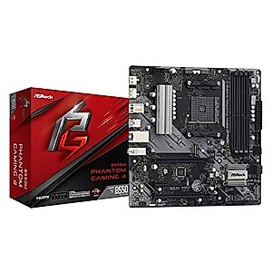 ASRock AM4 AMD B550 SATA 6Gb/s Micro ATX AMD Motherboard Model B550M Phantom Gaming 4