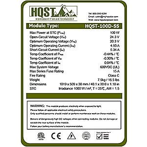HQST 100W 12V Monocrystalline Solar Panel Kit w/ 30A PWM LCD Solar Charge Controller, 20Ft 12AWG Panel and Controller Connector Cables, Z-Brackets, 8Ft 10AWG Controller and Battery Connector Cables