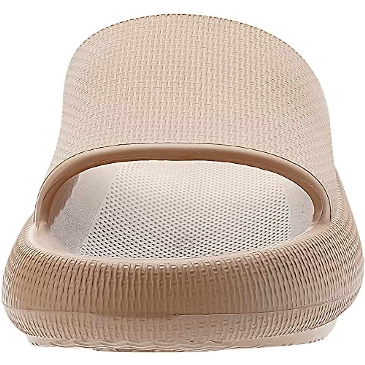 BRONAX Slides for Women Unisex EVA Soft Size 6 Pillow House Home Garden Slippers Sandals for Ladies Comfy Cushioned Thick Sole 37-38 Brown