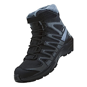 Salomon Kids XA PRO V8 CLIMASALOMON Waterproof Winter Boots Snow, Black/Phantom/Quiet Shade, 1 US Unisex Little