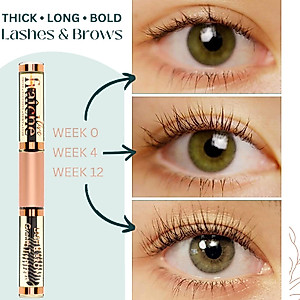Organic Castor Oil (4oz) + Filled Mascara Tube, 100% USDA Pure, Cold Pressed, Hexane Free Lash Serum by Live Fraiche - Hair Growth Oil for Eyelashes, Eyebrows, Hair - Brow and Hair Treatment Oil