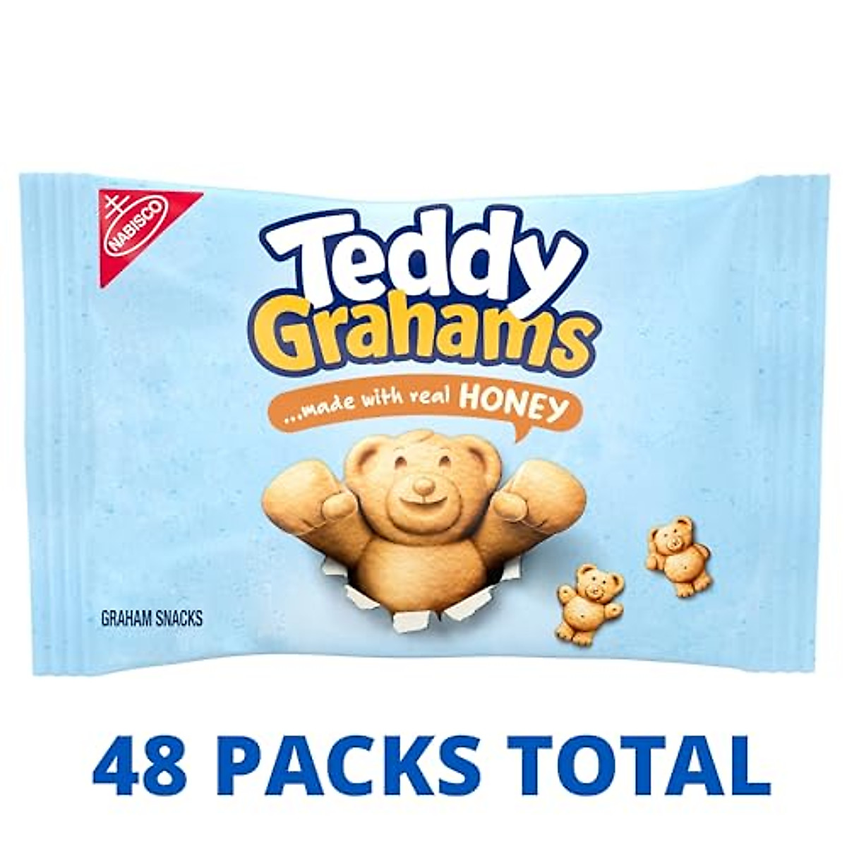 Teddy Grahams Honey Graham Snacks, 48 Total Snack Packs (4 Boxes)