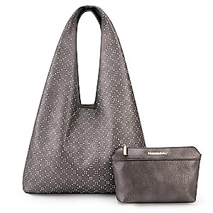 Montana West Black Slouchy Hobo Bags for Women Hollow out Shoulder Purses and Handbags Vegan Leather Top Handle Tot