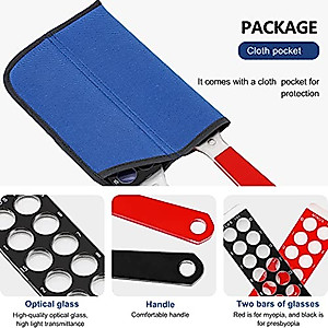 Hanchen Optical Retinoscopy Rack Lens Set Retinoscopy Bars for The Quick Examination of Diopter of Spectacles 2 Bars 32 Lenses Sphere: +/- 0.5, 1, 1.5, 2, 2.5, 3, 3.5, 4-10, 12,15