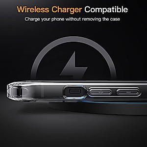 JETech Case for iPhone 14 Pro Max 6.7-Inch (NOT for iPhone 14 Pro) with 2-Pack Tempered Glass Screen Protector, 360 Full Body Shockproof Bumper Phone Cover Protective Clear Back (Clear)