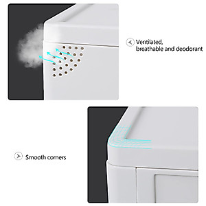 HarBin-Star Shoe Organizer Shoe Storage, 3 Pack Clear Plastic Stackable Shoe Box With Lids, Shoe Rack, Cajas Para Zapatos Organizador, Shoe Containers, Sneaker Storage, Shoe Display, Shoe Case(White)