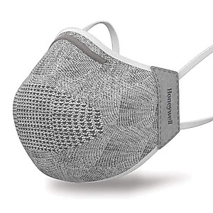 Honeywell Safety Light Gray Dual Layer Face Cover with 8 Replaceable Inserts, Size Youth/Adult Extra Small (RWS-50115)