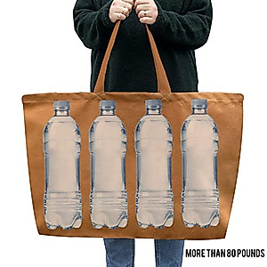 LLYLIU Large Canvas Tote Bag-Extra Big Shopping Beach Totes Bags Reusable Largest Grocery Plain Solid Bag 28"x8"x16"