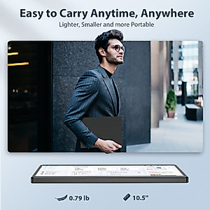 Miktver Portable Monitor, 10.5 Inch FHD 1920x1280 IPS 100% SRGB Small Laptop Monitor for Computer PC Phone Mac Xbox PS4, USB C HDMI Gaming Monitor Ultra-Slim IPS Display with Smart Cover