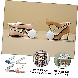 SOLUSTRE 4pcs Organizer Non-Skid Shoe Organization Rack Professional Storage Home Units Holder Adjustable Stacker Use Space Shelf for Clo Shoes Fresh Deck Two- Double Saver Non-Slip