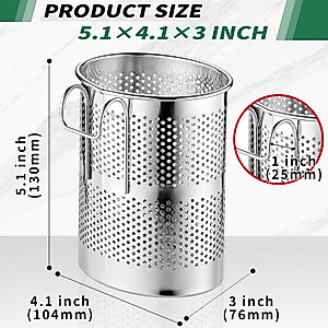 POPGRADE Utensil Drying Rack Silverware Caddy for Countertop, Stainless Steel Utensil Holder for Dish Rack, Silverware Drying Rack Holder Utensil Caddy Cutlery Rack, Chopstick Dishwasher Basket