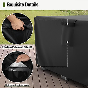 MR. COVER Patio Furniture Covers Waterproof, Outdoor Furniture Cover Fits up to 124L x 63W x 28H Inches, Rectangular Table and Chair Set Covers Rip-resistant Material with Windproof Buckles