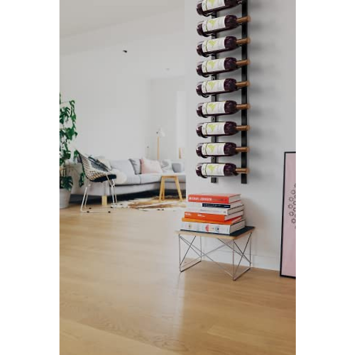 Jagged Ridge Wine Rooms Wall-Mounted Metal Wine Rack - 36 Wine Bottle Holder, Modern, Matte Black, Designed in Canada by Wine Enthusiasts