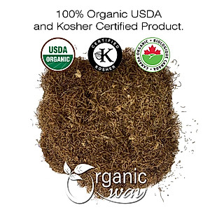 Organic Way Cornsilk Cut & Sifted (Stigma maydis) - European Wild-Harvest | Organic & Kosher Certified | Vegan, Non GMO & Gluten Free | USDA Certified | Origin - Albania (1/2LBS / 8Oz)