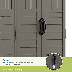 Suncast BMS1250SB Vertical Storage Shed, Stoney