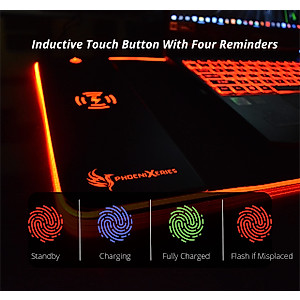 PhoeniXeries RGB Wireless Charging Mouse Pad 15W, XL 900x300x4MM Mouse Mat, RGB Mouse Pad with Wireless Charging, Keyboard Mat for Gaming