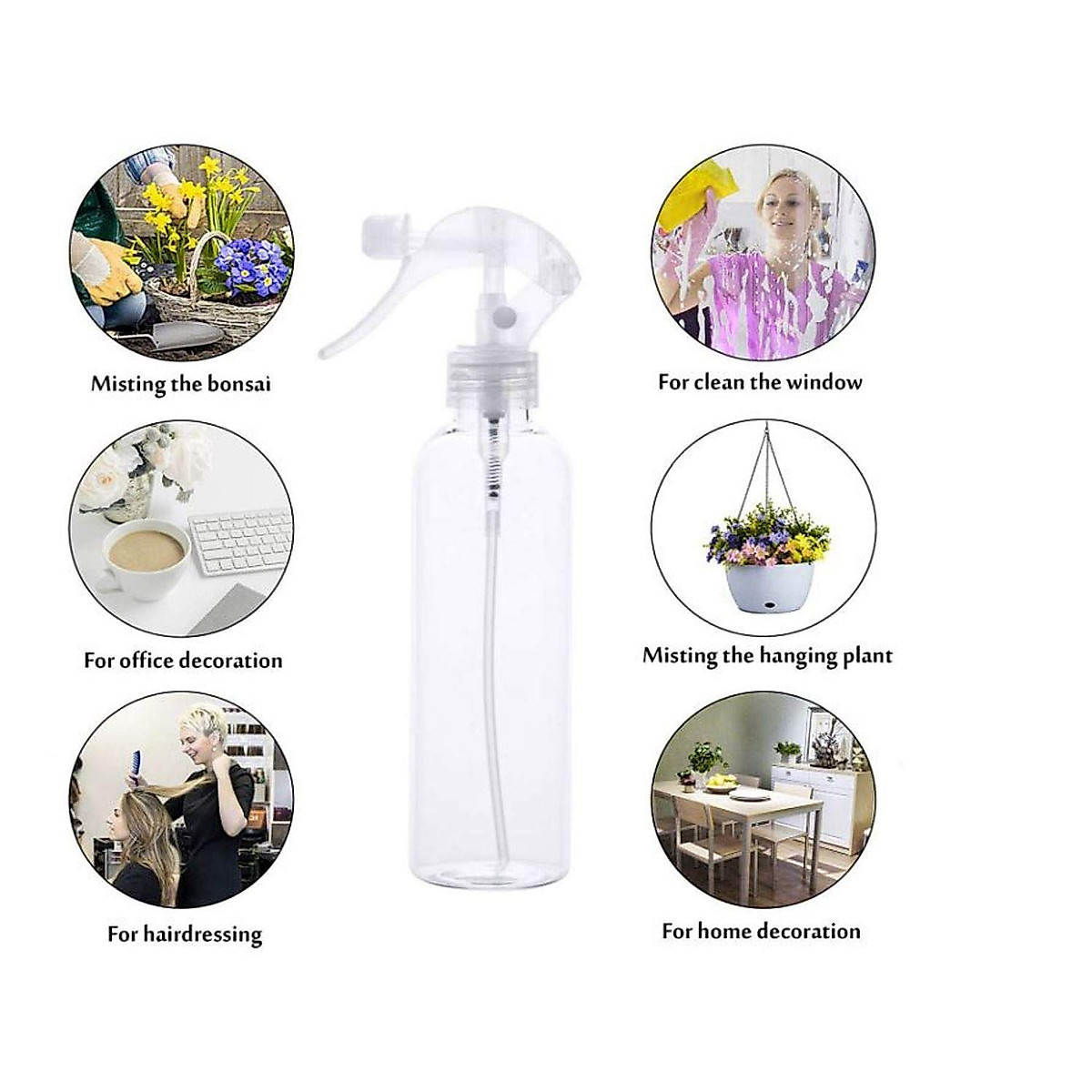 Pack of 3 All Purpose Plastic Spray Heavy Duty Spraying Bottles 25oz Leak Proof Mist & Stream Modes Trigger Sprayer for Cleaning Solution Planting,Pet, Essential Oil,Water Kitchen,Bath Beauty and Hair