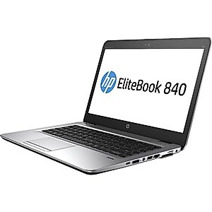HP Elitebook 840 G3 T6F46UT#ABA (14" LED Display, 8GB RAM, 256GB SED, Water Resistant Keyboard, Media Card Reader, 720p Camera, Windows 7 Pro 64)