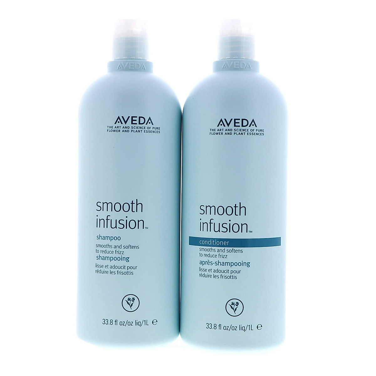 Aveda Smooth Infusion Shampoo and Conditioner 33.8oz Smooths and Softens Hair to Reduce Frizz