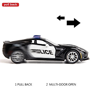 RMZ City Compatible for Chevrolet Calvert C7 Police Car Model 1:36 Diecasting Alloy Toy Car, Pull Back Vehicles Toy Car for Toddlers Kids Boys Girls Gift