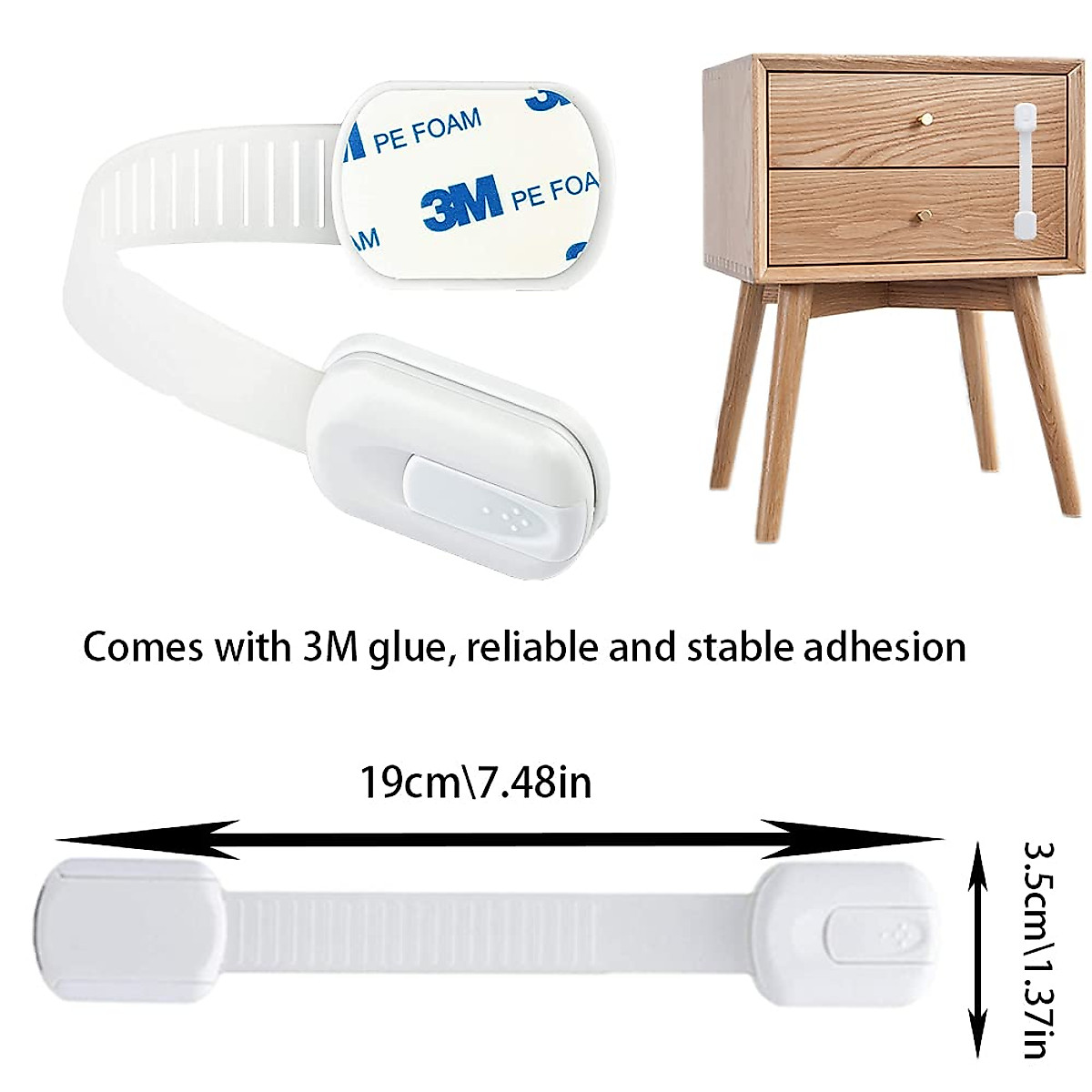 22 pcs Child Safety Lock and Corner Protector Outlet Cover, 8 pcs Strap Locks Baby Proofing Cabinet Locks for Fridge Drawers Dishwasher, 4 pcs Table Corner Guards and 10 pcs Electric Plug Protector