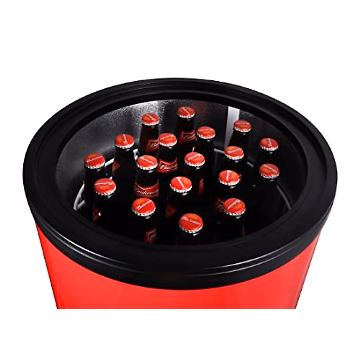Curtis FRP246 Budweiser Cooler, 67 Can/22 Bottle Capacity, Stainless Steel, Adjustable Temprature, with Wheels, Red