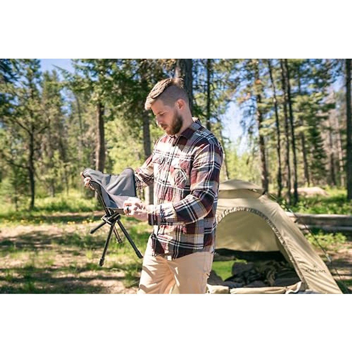 Stansport Apex Fold-Up Stool (G-140), Multicolored