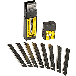 OLFA 9mm Snap Off Replacement Blades, 50 Blades (650 Segments) ABB-50B - Ultra-Sharp Black Utility Knife Replacement Blades, Fits most 9mm Utility Knives