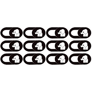 SOLUSTRE 12 pcs Camera Cover Computers laptops Adhensive Camera Privacy Covers Webcam Cover Slide Webcam Privacy Cover Tablet Notebook Webcam Cover Animal Webcam Cover Cell Phone abs White