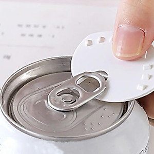 18 PCS Soda Can Covers Lids, Can Sealer Beverage Can Cap Can Protector, Plastic Can Covers, Spill Guard for Beer Juice Soda and More(Black, White, Red)