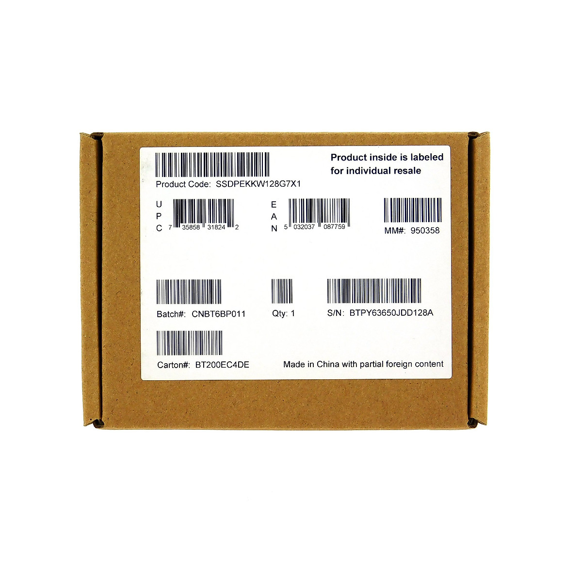 Intel 128GB M.2 80mm SSD (SSDPEKKW128G7X1)