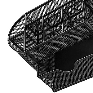 Desk Organizer,Office Supplies Desk Organization Accessories Pen Holder Organizers Set Multi-Functional Mesh Storage Caddy with 8 Compartments + 1 Drawer for Office School Home Supply