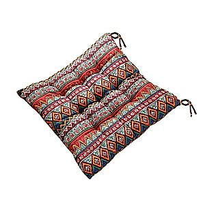 1PC/2PCS Kitchen Chair Pads, Comfortable Cotton Square Seat Cushions with Straps for Garden, Kitchen, Dining Room, Living Room, Patio