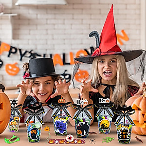 Coneatness Halloween Party Favors, 24 Pack Kids Party Cups Bulk, 292 Pcs Toys for Trick or Treat, Treat Bags Goodie Bag Stuffers Fillers Classroom Prizes Non-candy Treats