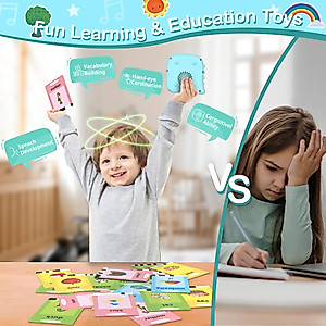 Talking Flash Cards for Toddlers 1-3, 224 Sight Words Toddler Flash Cards, Learning Toys for Toddlers, Sensory Educational Toys for Kids, Montessori Toys, Toddler Toys for Boys Age 1 2 3 4 5 Year Old