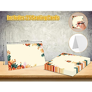 Thanksgiving Party Seating Cards,Name Place Cards for Table Setting,Food Labels for Party Buffet,Place Cards for Weddings,Reserved Seating Signs,Tent Cards,Party Supplies,Set of 25 Seat Cards-Z1