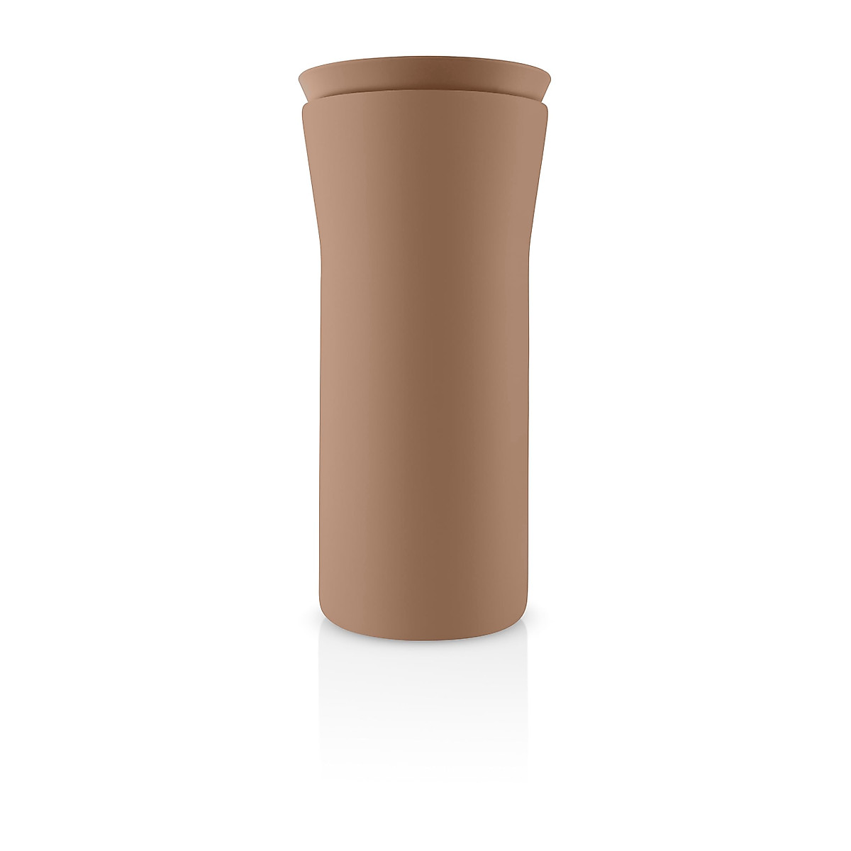 Eva Solo | City To Go Cup 12oz Mocca | Practical, double-walled thermo cup for easy and simple one-hand operation – click-lid allows drinking from all sides | Mocca
