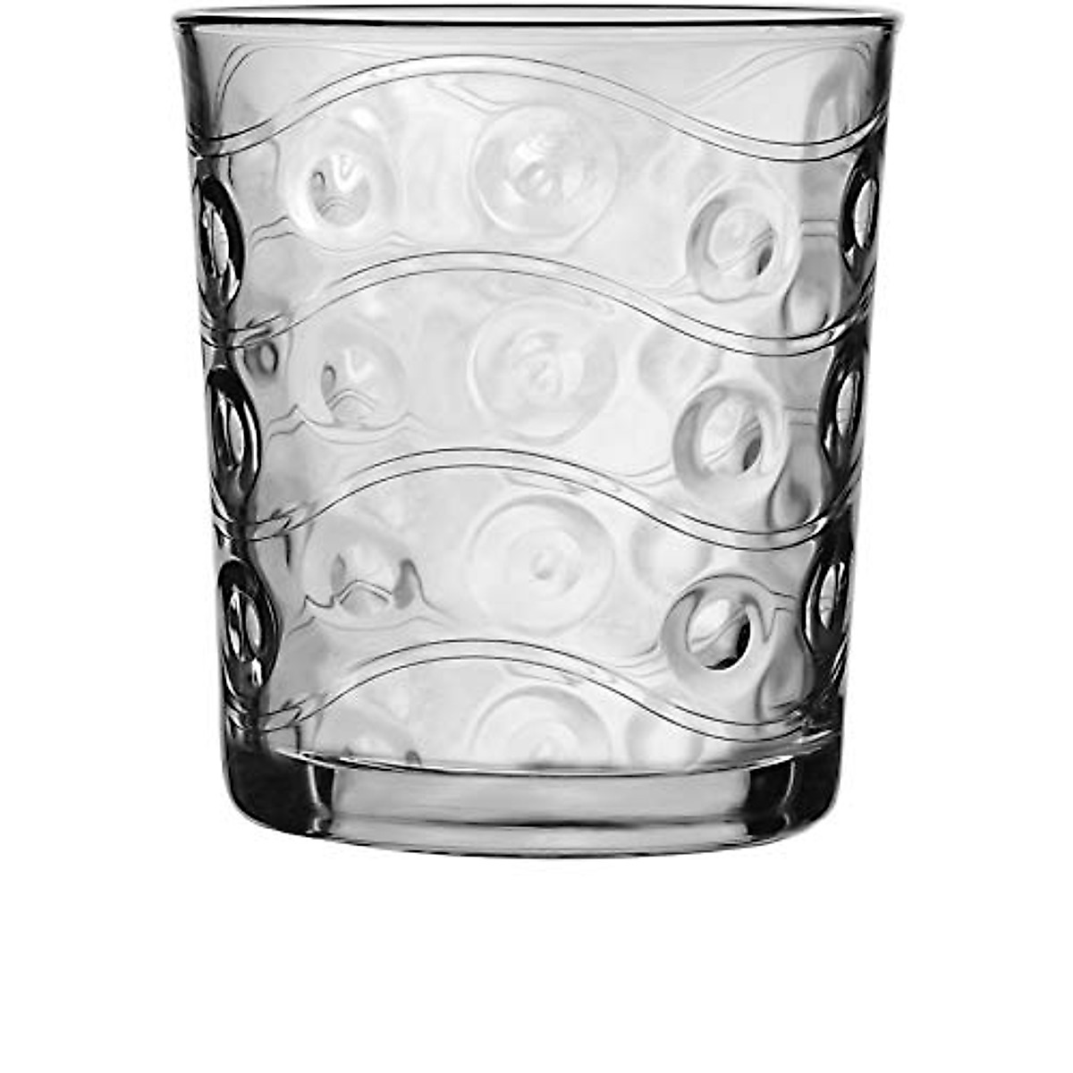 Circleware Heavy Base Whiskey Glasses, 4-Piece Set, Party Entertainment Dining Beverage Drinking Glassware Cups for Water, Liquor, Cocktails, Beer, Ice Tea, Juice and Bar Decor, 12.5 oz, Cosmo